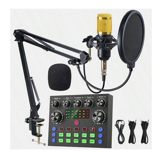 Jual NOIR MIC Profesional BM800 + V8S Soundcard Live Microphone suara ...