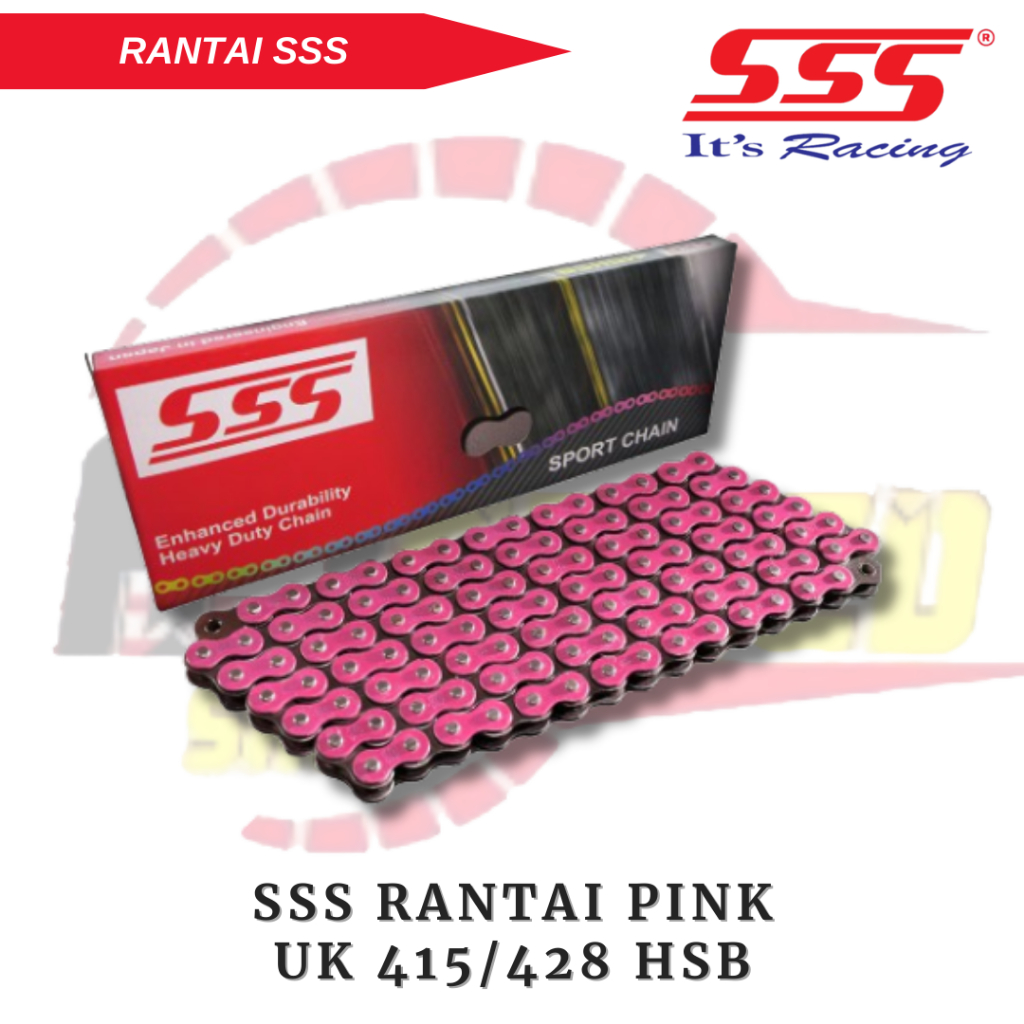 Jual SSS Chain Rantai Pink HSB 415 Tipis Ukuran Supplier Resmi Produk ...