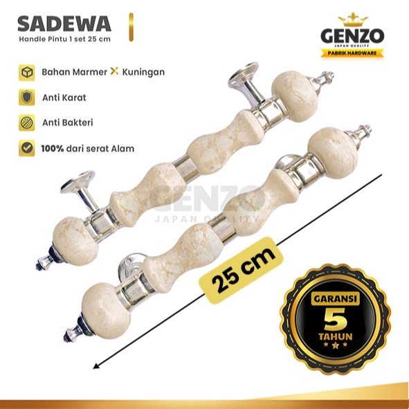 Jual GENZO Handle Pintu Rumah Minimalis 25 cm Motif Marmer X Kuningan 2 ...