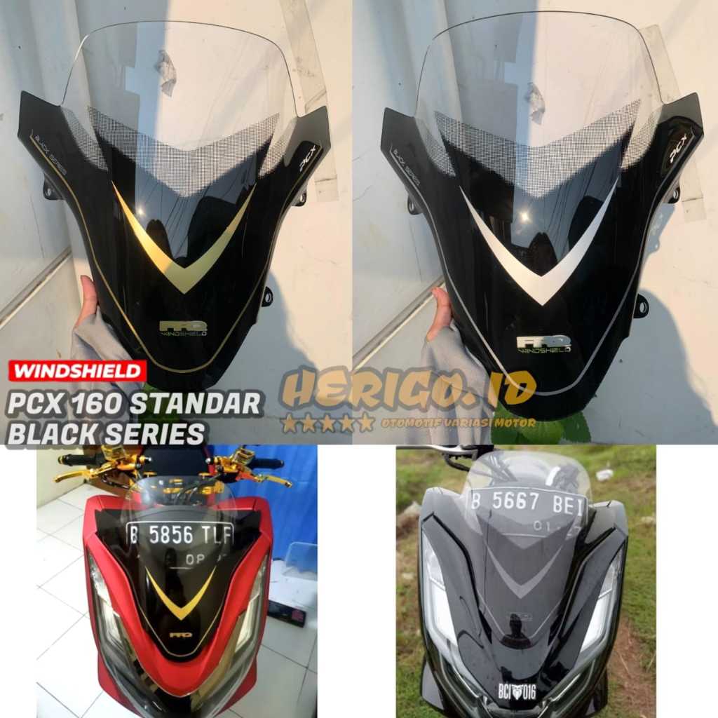 Jual VISOR WINDSHIELD PCX 160 STANDAR MODEL BLACK SERIES WINDSHIELD ...