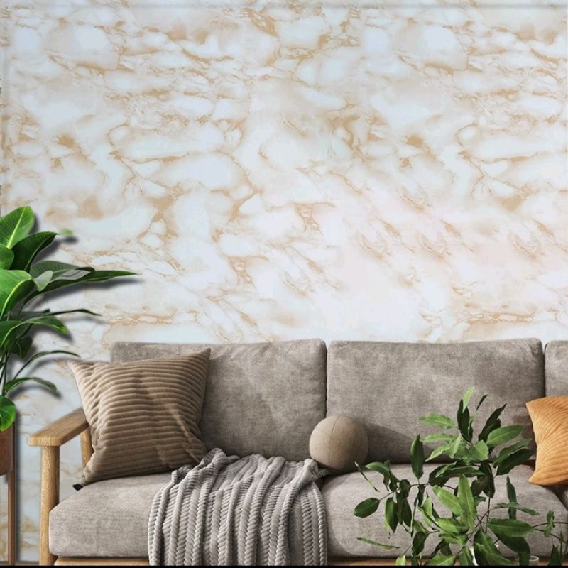 Jual Wallpaper Sticker Dinding Marmer Kuning Panjang 8 Meter x Lebar ...