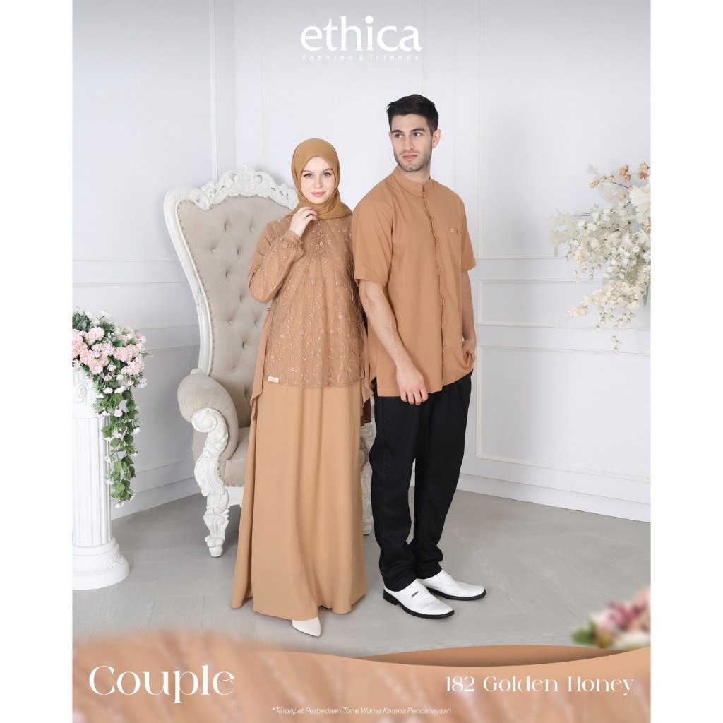 Jual [SPECTRA] COUPLE 182 GOLDEN HONEY SET BAJU COUPLE PASANGAN MUSLIM ...