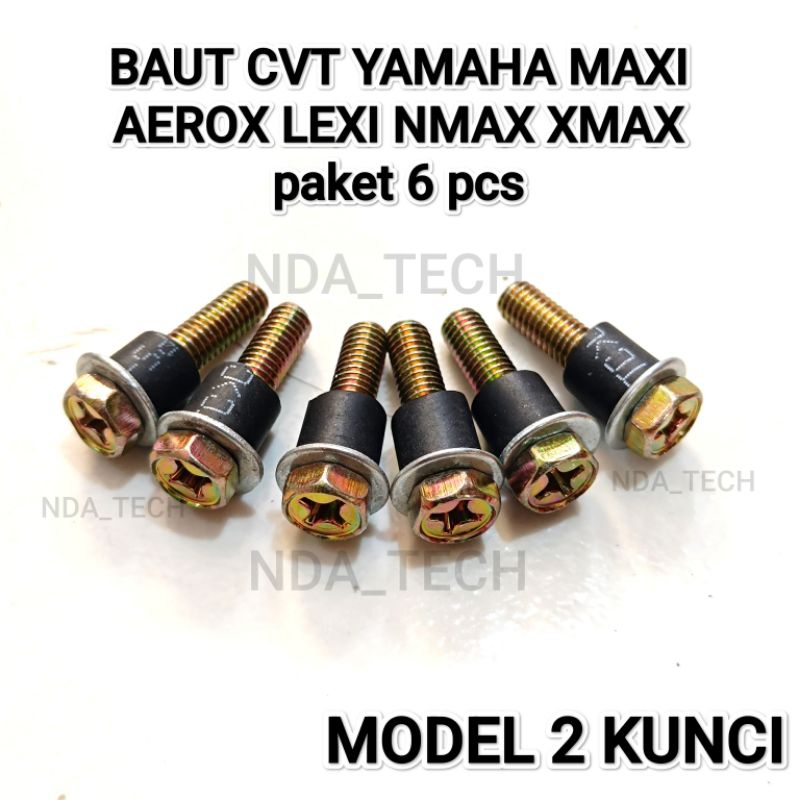 Jual [6pcs] BAUT COVER CVT YAMAHA NMAX LEXI AEROX BAUT TUTUP CVT YAMAHA ...