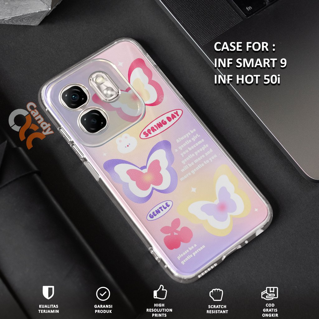 Jual Case INFINIX SMART 9 - Casing INFINIX HOT 50i - Motif KUPU ...