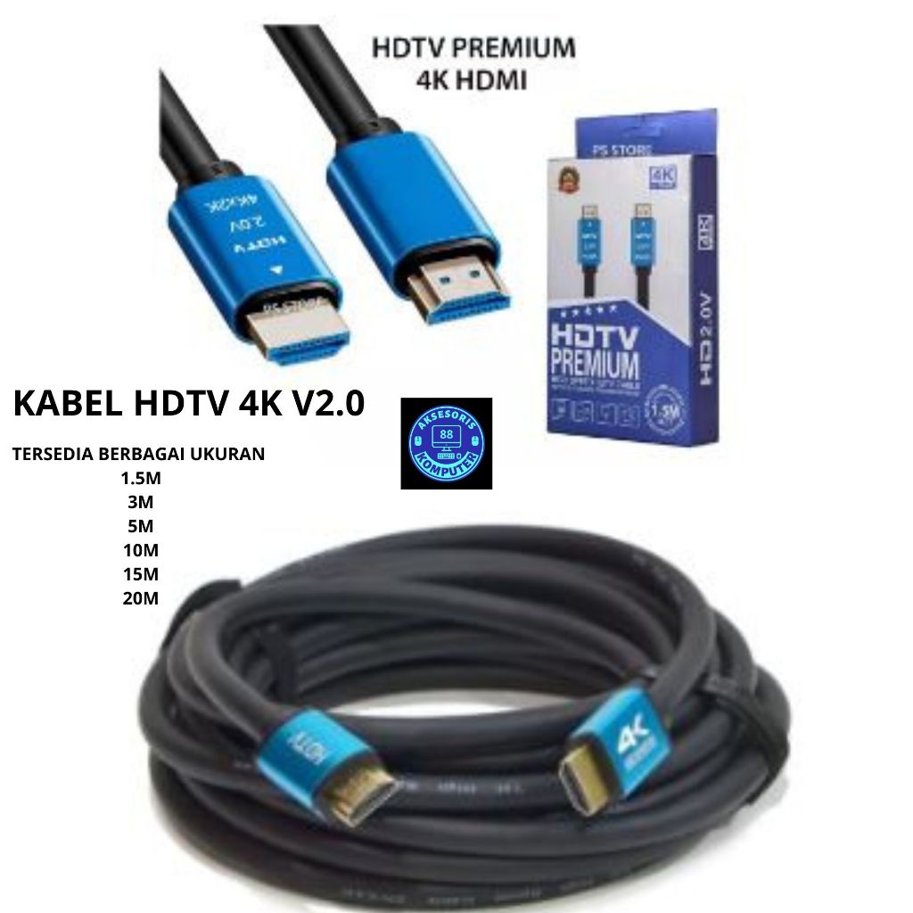 Jual KABEL HDTV 4K V2.0 / KABEL HDMI 4K HIQH QUALITY 1,5M , 3M, 5M,1 0M ...