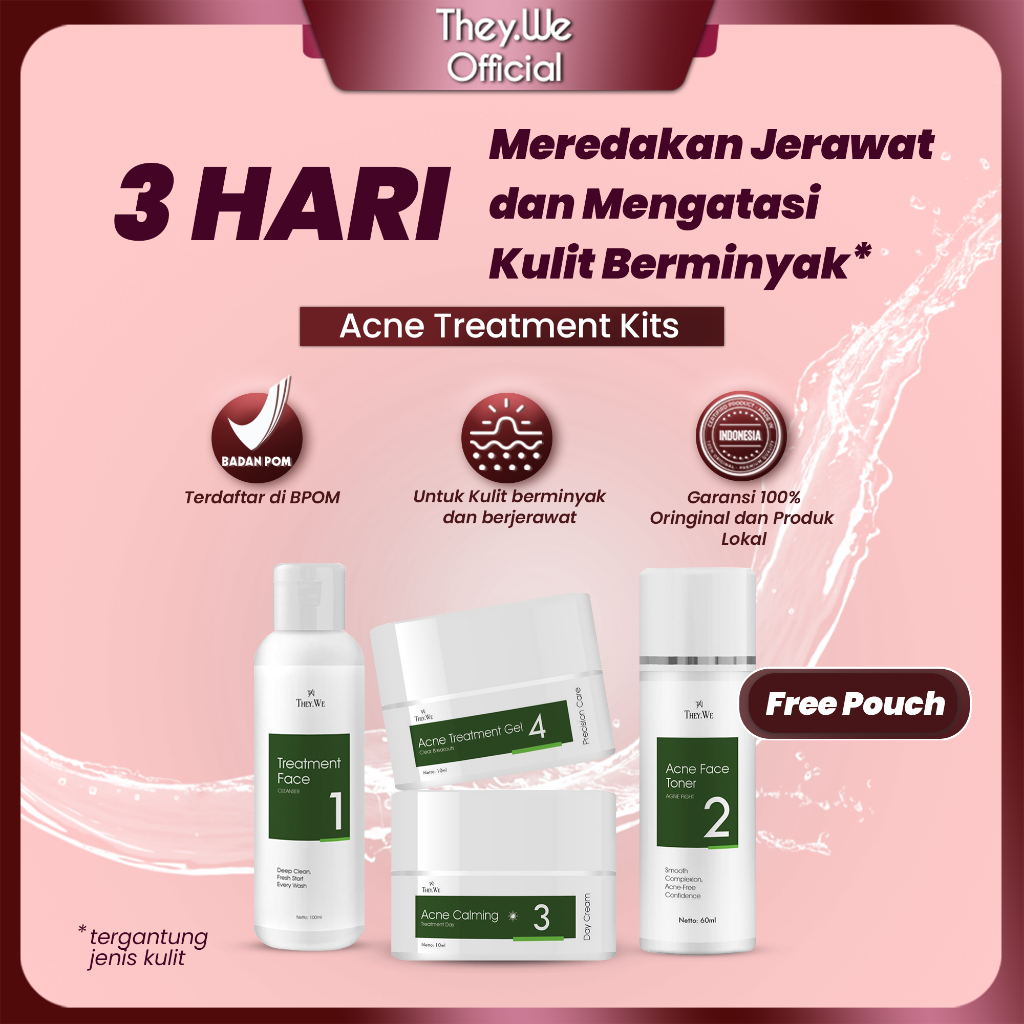 Jual They.We Skincare Anti Acne Set Atasi Wajah Jerawat Bruntusan Berminyak Flek Hitam ...