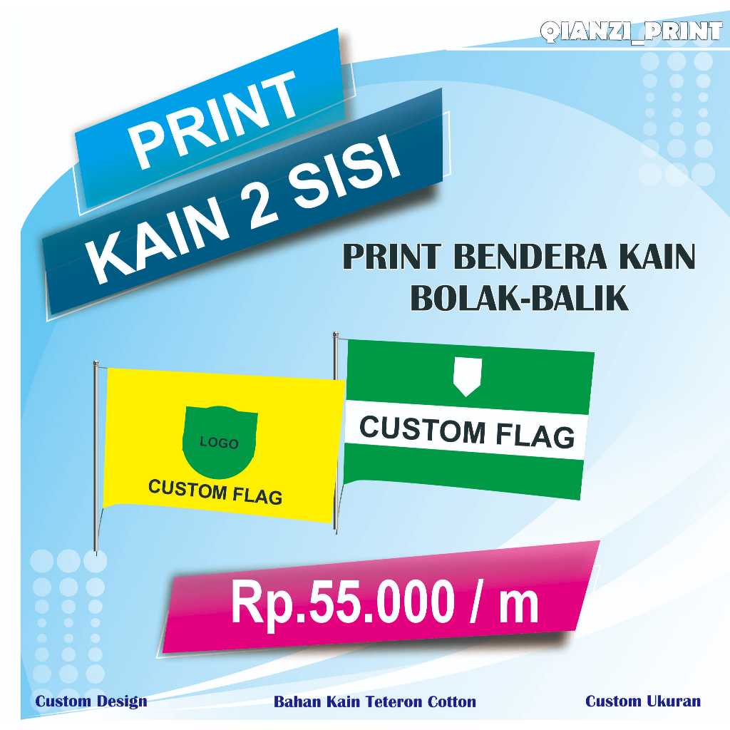 Jual Cetak Bendera Kain 2 Sisi Cetak Bendera Bolak Balik | Shopee Indonesia