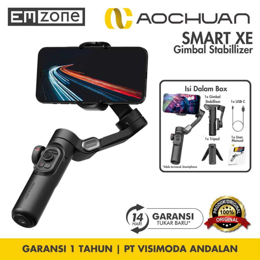 Jual Aochuan SMART XE 3-Axis Handheld Gimbal Stabillizer for Smartphone | Shopee Indonesia
