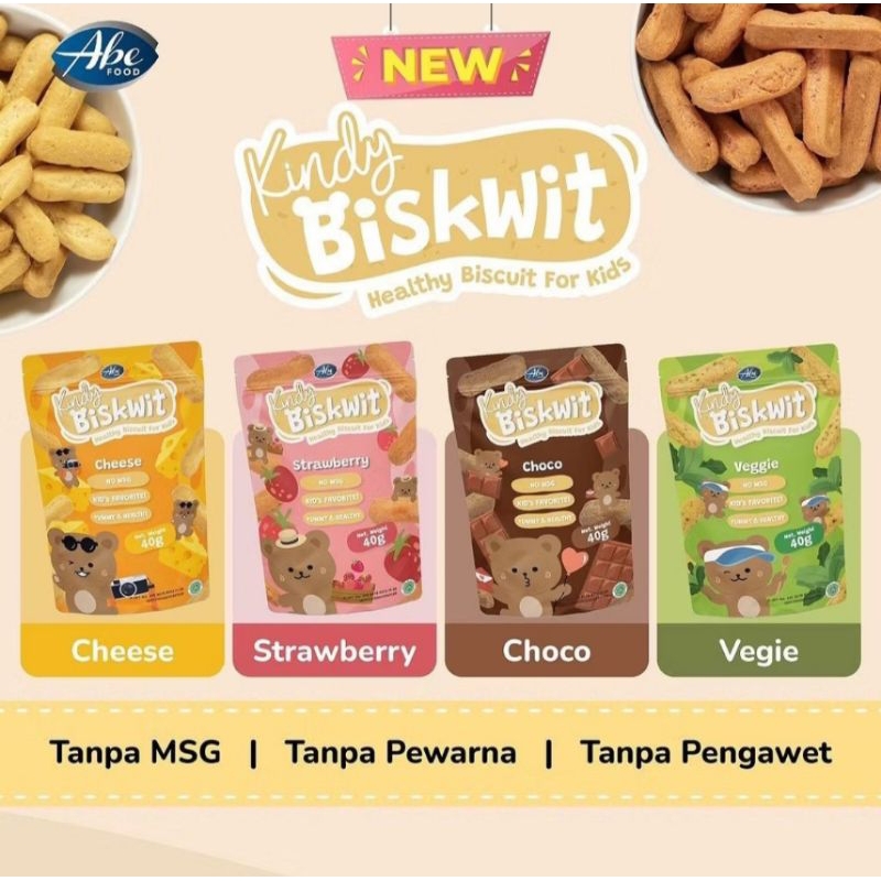 Jual Abe Food Kindy Biskuit 40g - Snack Anak - Camilan Sehat Anak ...