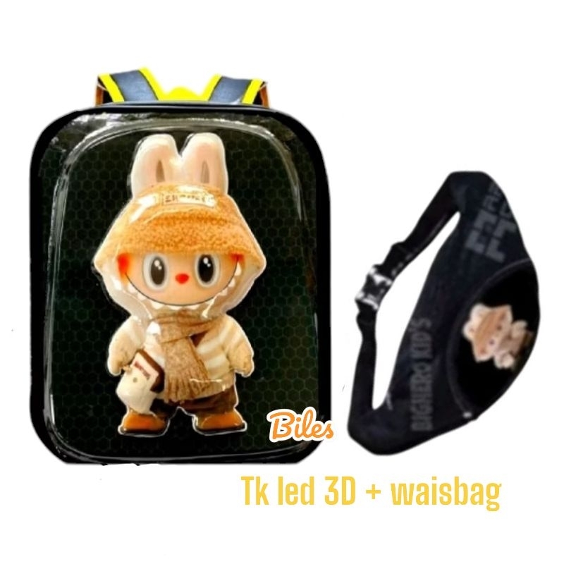 Jual Taa boneka labubu tas ransel anak karakter labubu 3d led untuk anak tk | Shopee Indonesia
