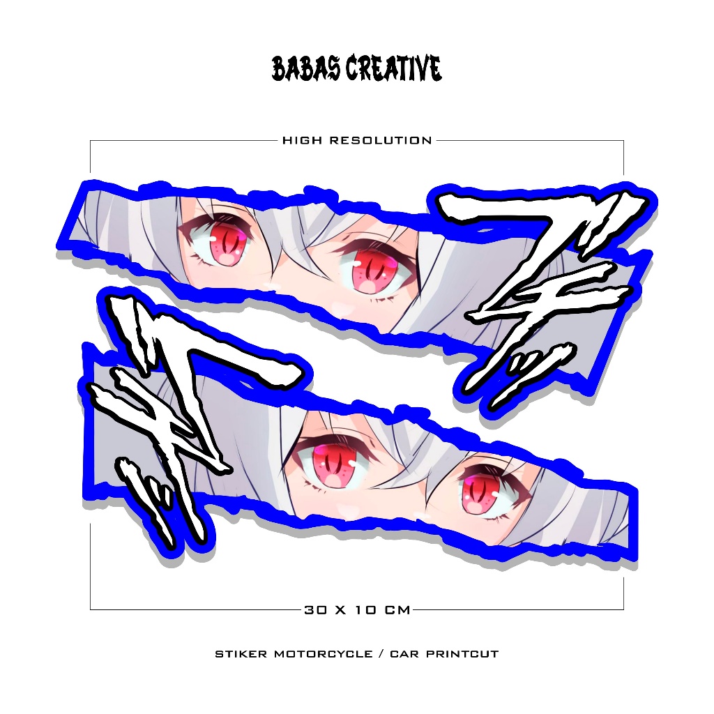 Jual STICKER PRINT CUT / STICKER MATA / MOTIF 6/ STOCK DECALS / VARIASI ...