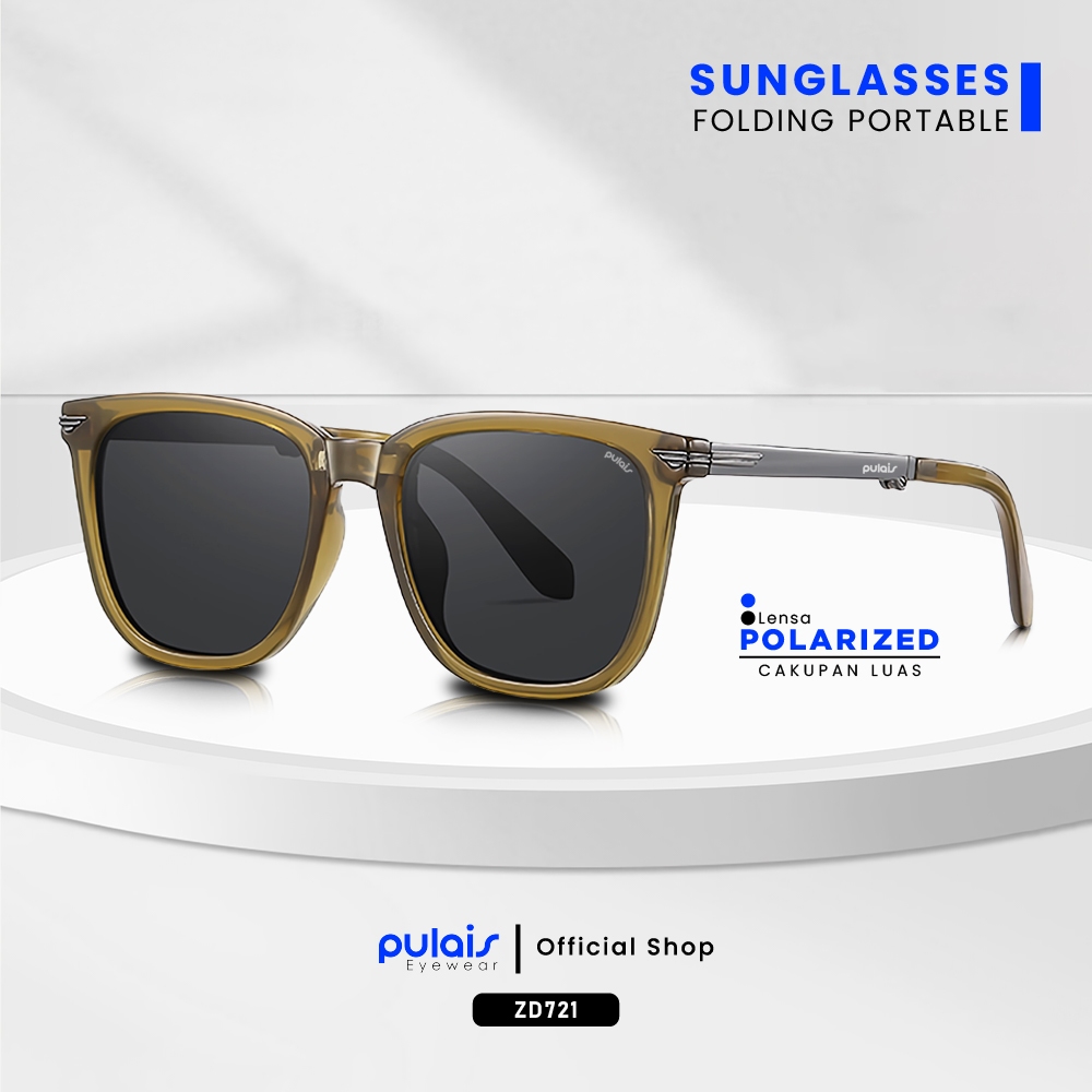 Jual Pulais Eyewear Kacamata Hitam Lipat Bentuk Kotak Sunglasses ...