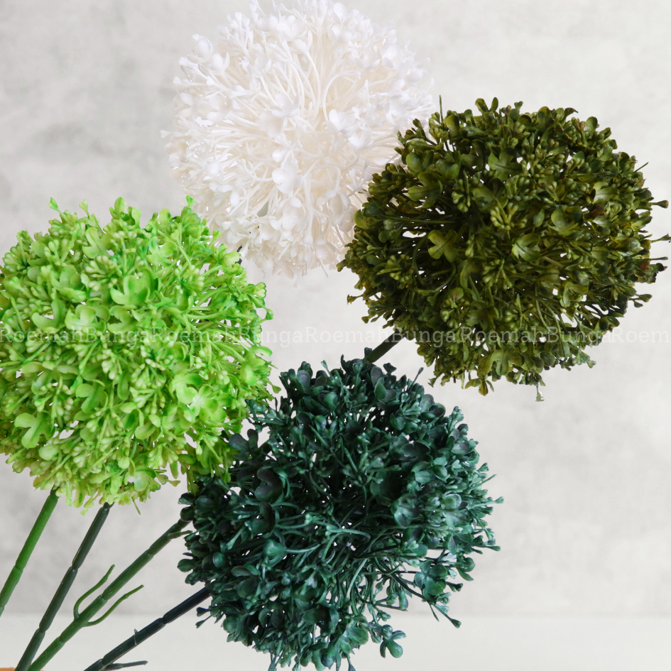 Jual 1 Cabang Dandelion Balls Real Touch Artificial / Bunga Artifisial ...