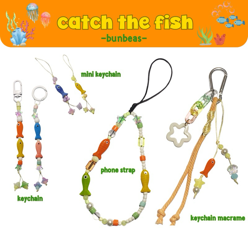 Jual fish by bunbeas || keychain ikan || strap ikan || keychain manik ...