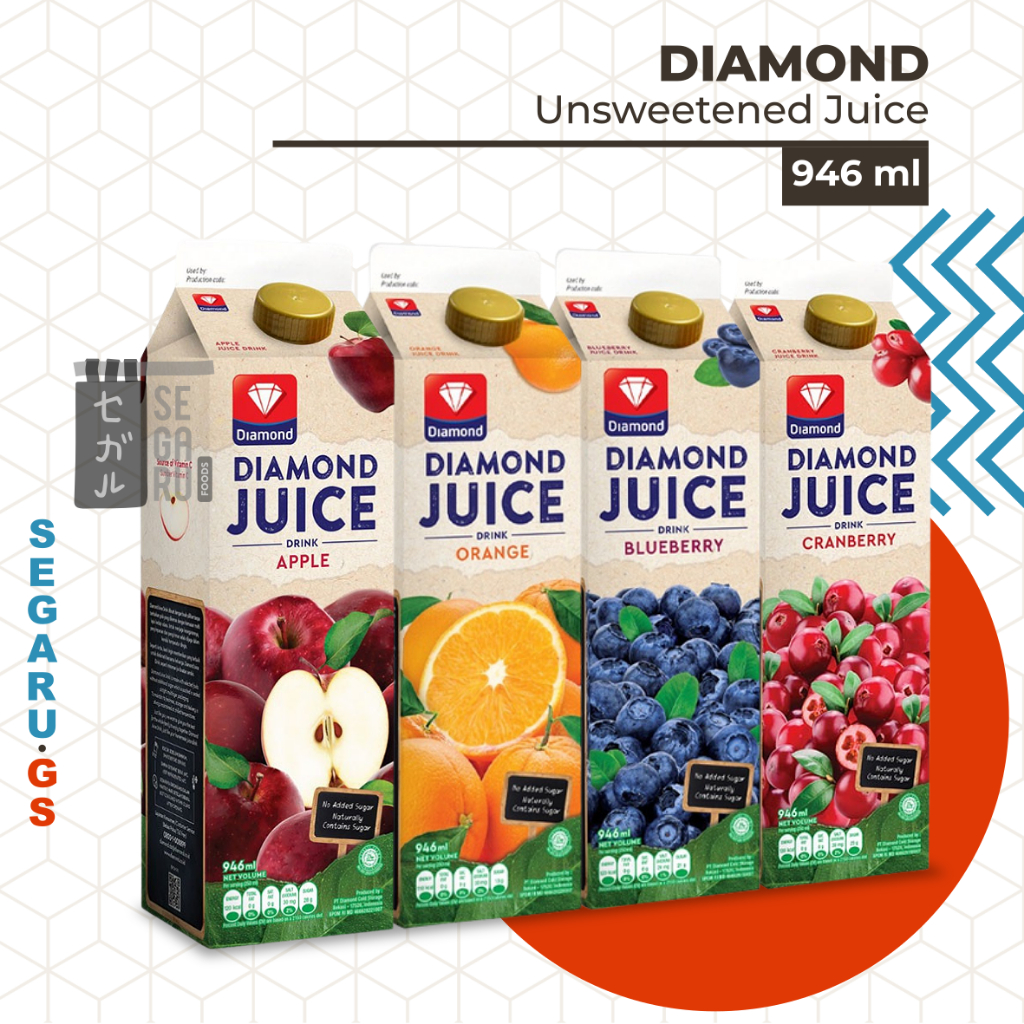 Jual Jus Buah Diamond | Unsweetened Juice 946 ml | Shopee Indonesia