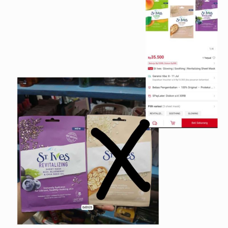Jual ST ives sheet mask | Shopee Indonesia