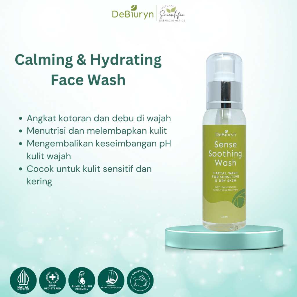 Jual DeBiuryn Sense Soothing Facial Wash 100ml - Pembersih Wajah Kulit ...