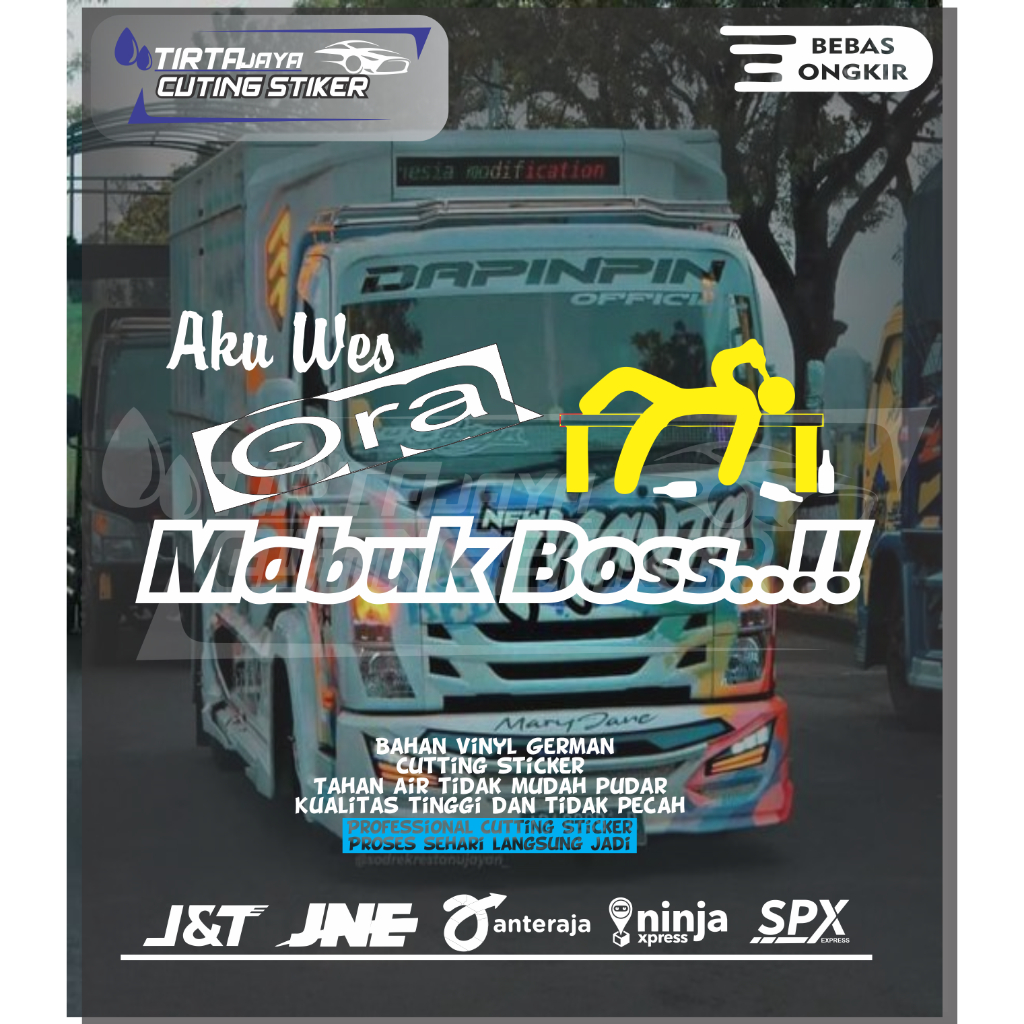 Jual STICKER KATA KATA KACA CUTTING STICKER CUZTOM KACA TRUCK/PICK UP ...