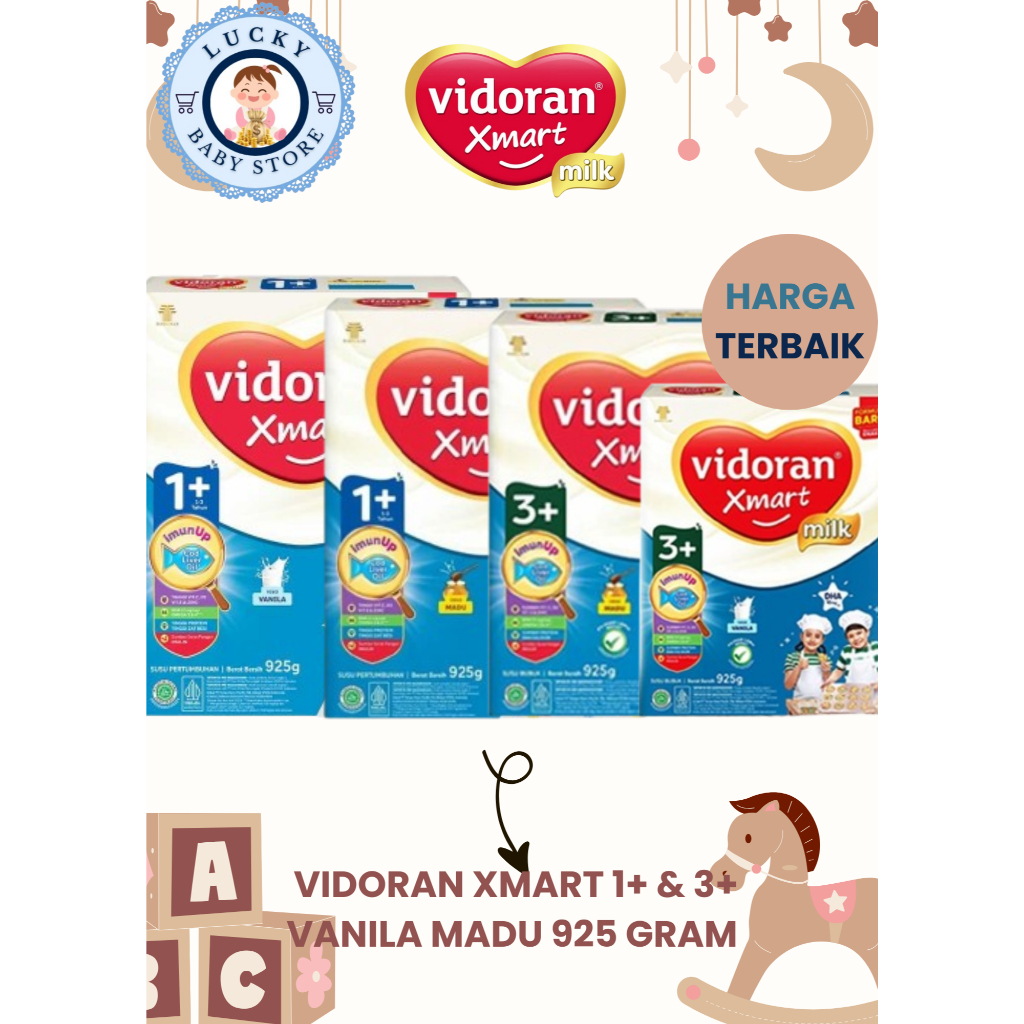 Jual VIDORAN Xmart 1+ & 3+ Vanila Madu 950 Gram - Susu Peningkat ...