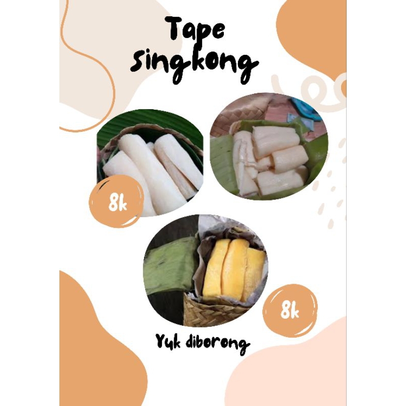 Jual tape singkong mentega 1 kg tape kuning dan putih tape bandung bisa ...