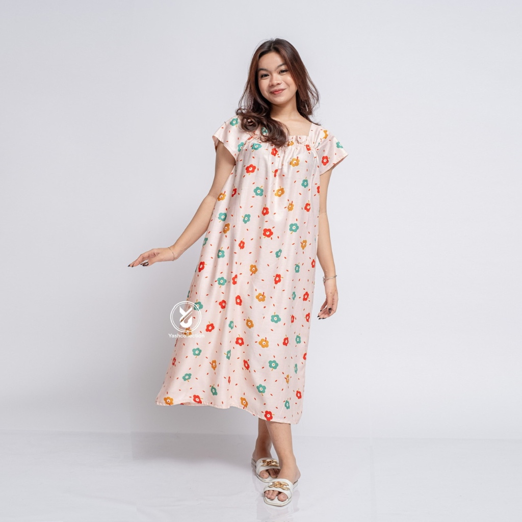 Jual Daster Kekinian Fuji Nadine Alona Daster Santai Rayon Lembut ...