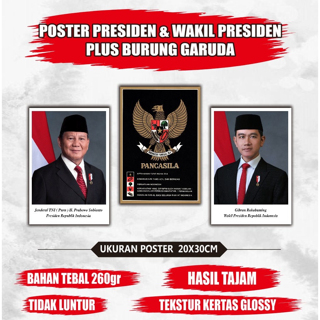 Jual Poster presiden dan wakil presiden - paket poster presiden dan ...