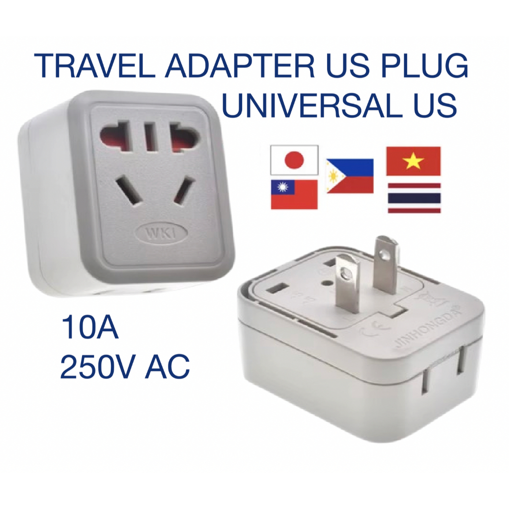 Jual Universal Colokan Steker Travel Adapter Konverter USA AMERIKA ...