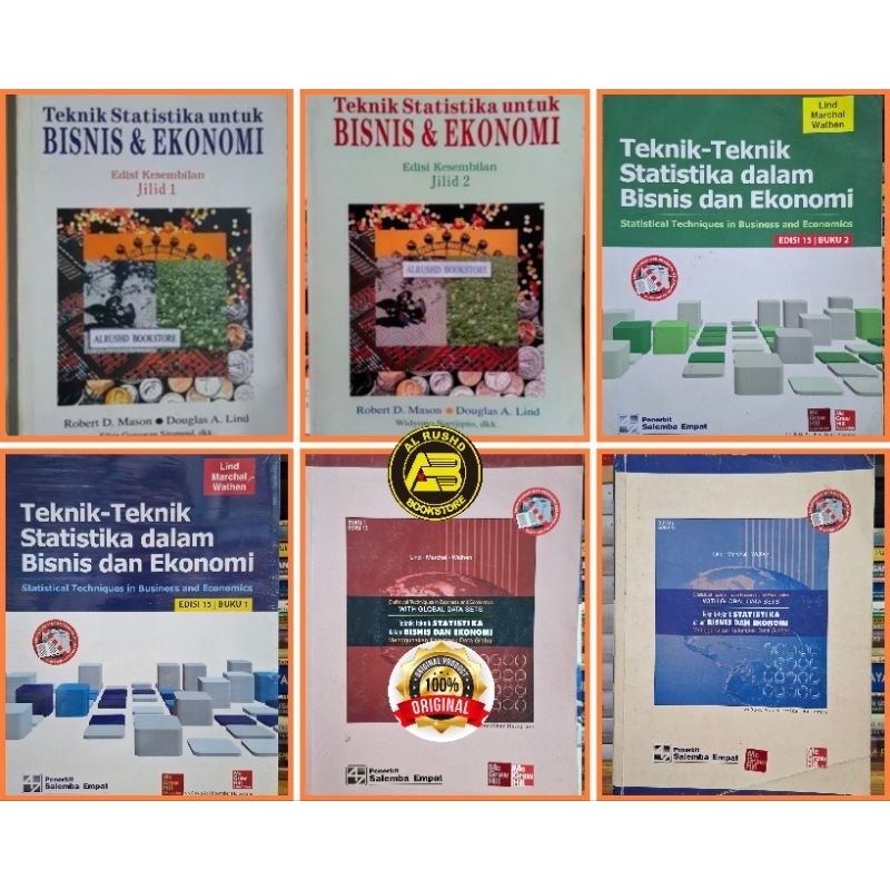 Jual (ORI 100%) Teknik STATISTIKA untuk BISNIS dan EKONOMI - Robert D ...
