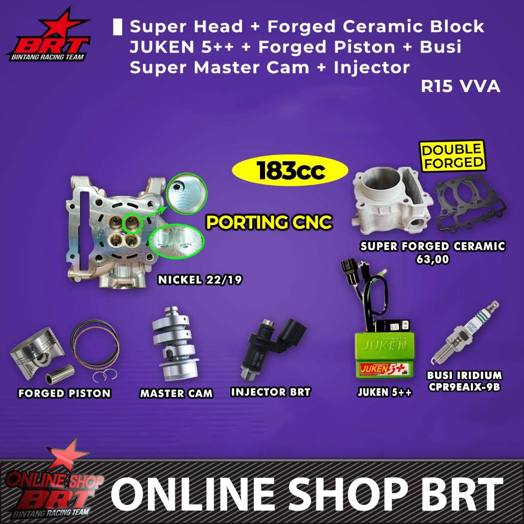 Jual PAKET HEAD & BLOK SET PISTON CERAMIC & MASTER CAM & ECU JUKEN 5 ...