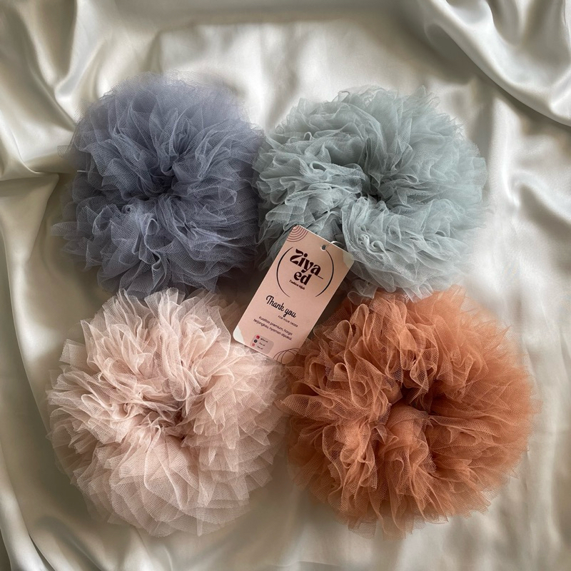 Jual Scrunchie Hijab JUMBO cepol tile tulle premium ikat rambut anti ...