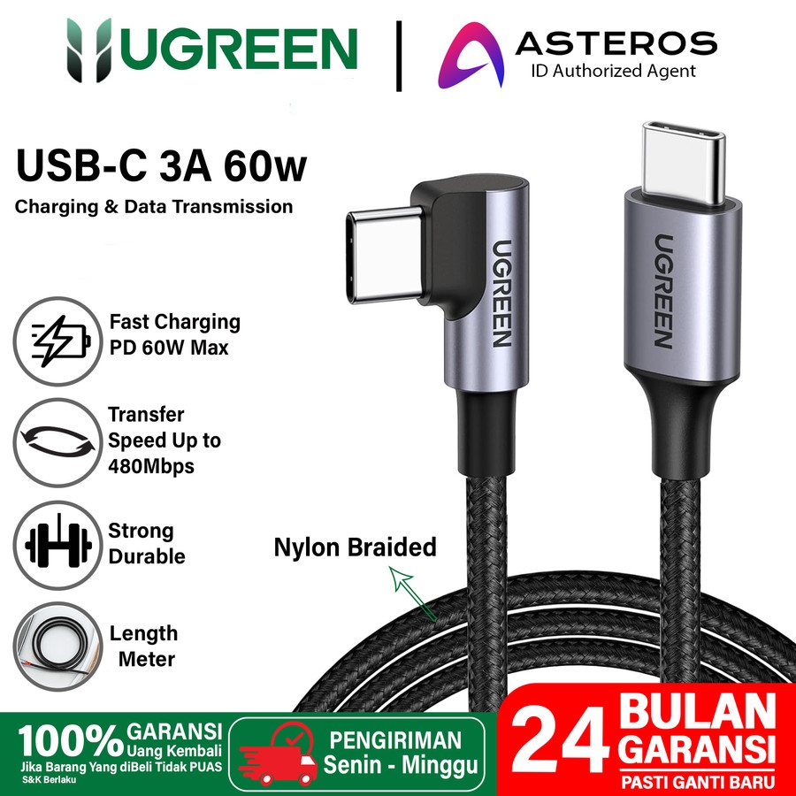 Jual Ugreen 50150 50149 50997 25057 15311 Kabel Charger 3A Usb c To Usb C - Kabel Type C Ugreen ...