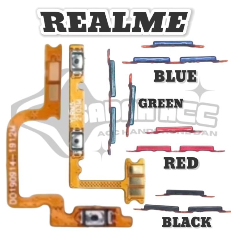 Jual Tombol Set Realme 5 Realme 5i Reame C3 Original 100% Flexible On Of + Volume | Shopee Indonesia