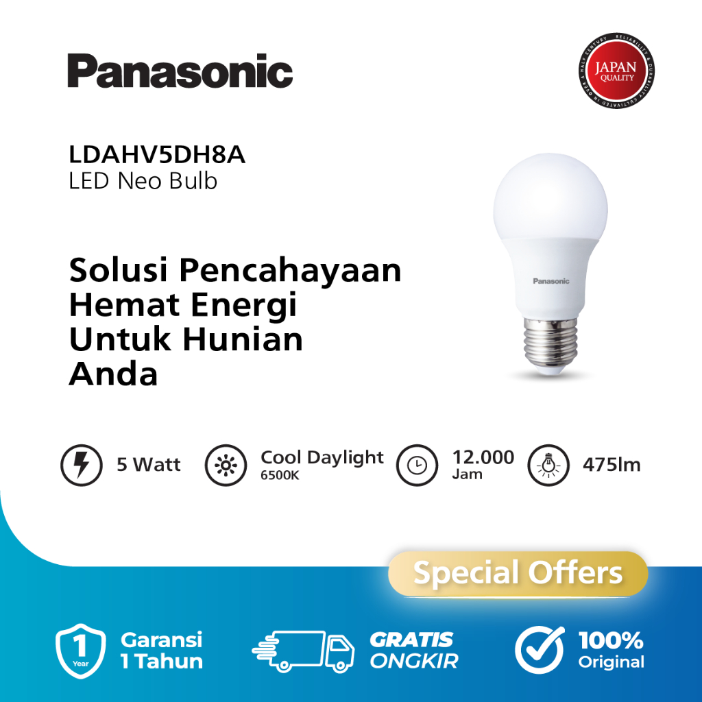 Jual LED Neo Bulb 5 Watt - Cool Daylight (Putih) | Shopee Indonesia