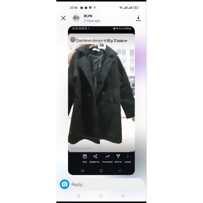 Jual Coat Hitam (Request) | Shopee Indonesia