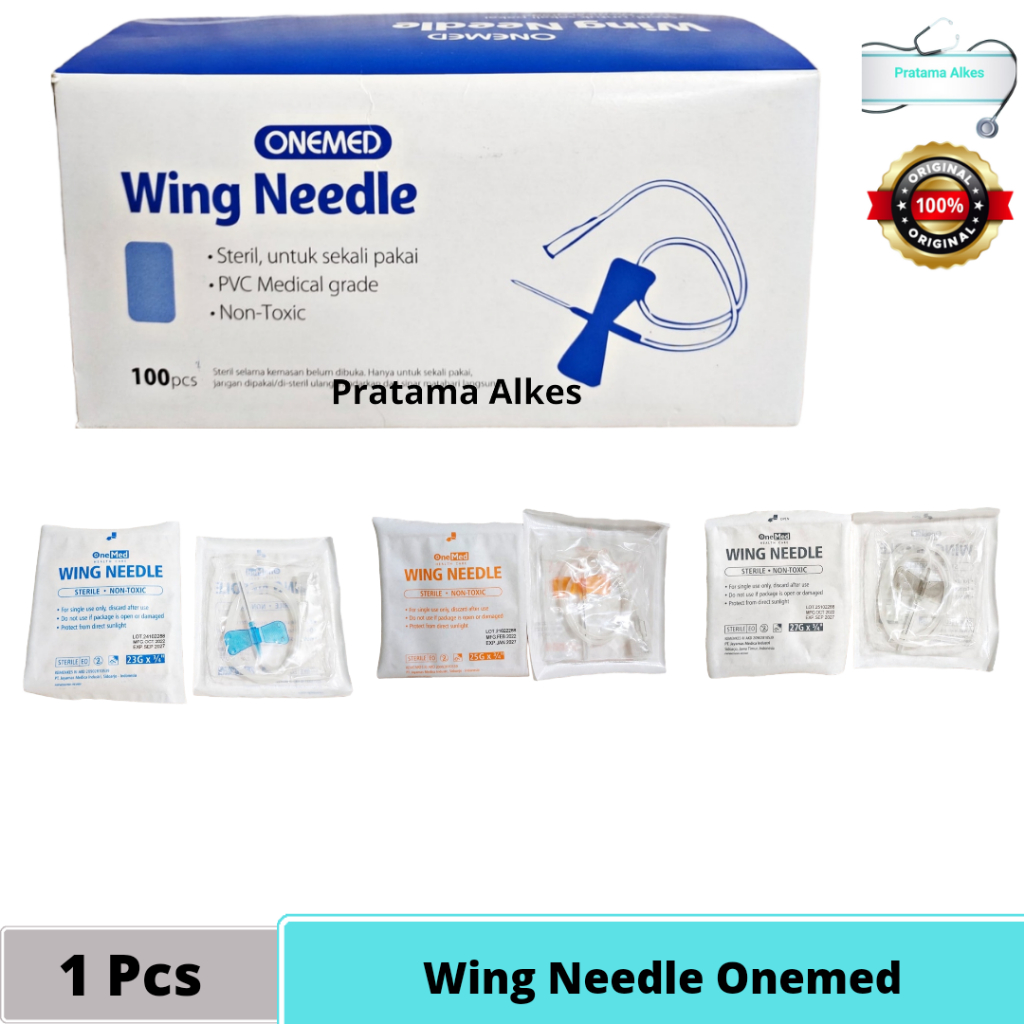 Jual Per Pcs Wing Needle Onemed Ukuran 23G 25G 27G | Shopee Indonesia