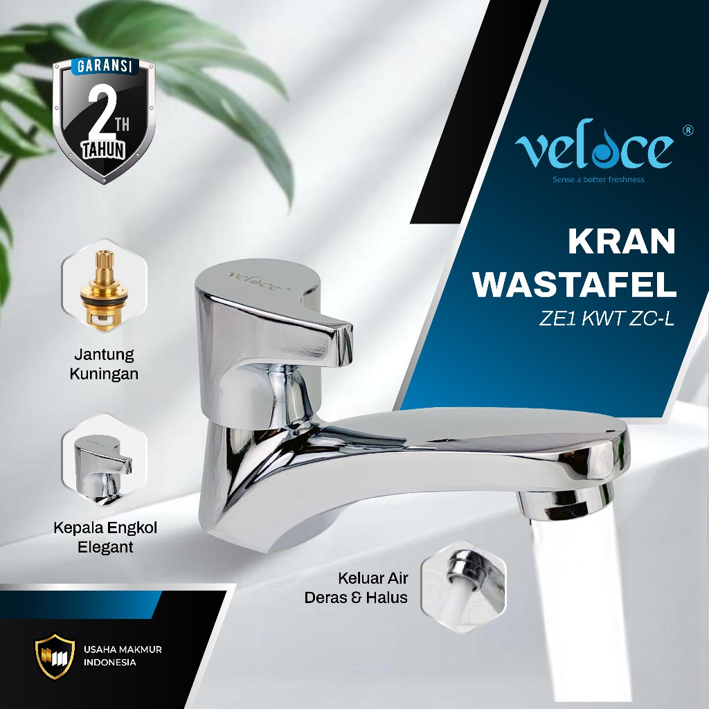 Jual Veloce Kran air Kuningan Brass keran air sink faucet / Kran ...