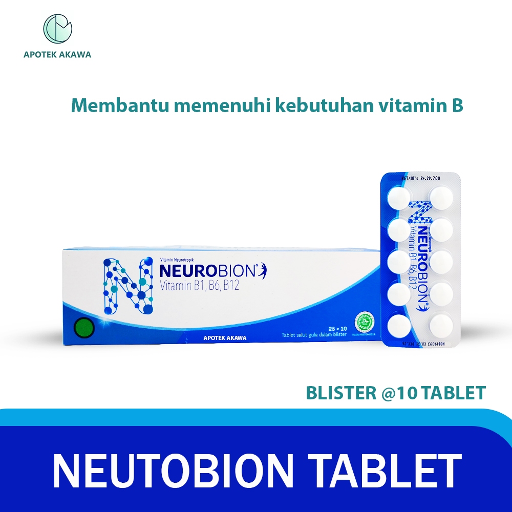 Jual NEUROBION TABLET / VITAMIN KESEMUTAN / APOTEK AKAWA | Shopee Indonesia