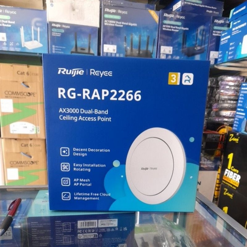 Jual Ruijie Reyee RG-RAP2266Wi-Fi 6 AX3000 Indoor Ceiling-Mount Access ...