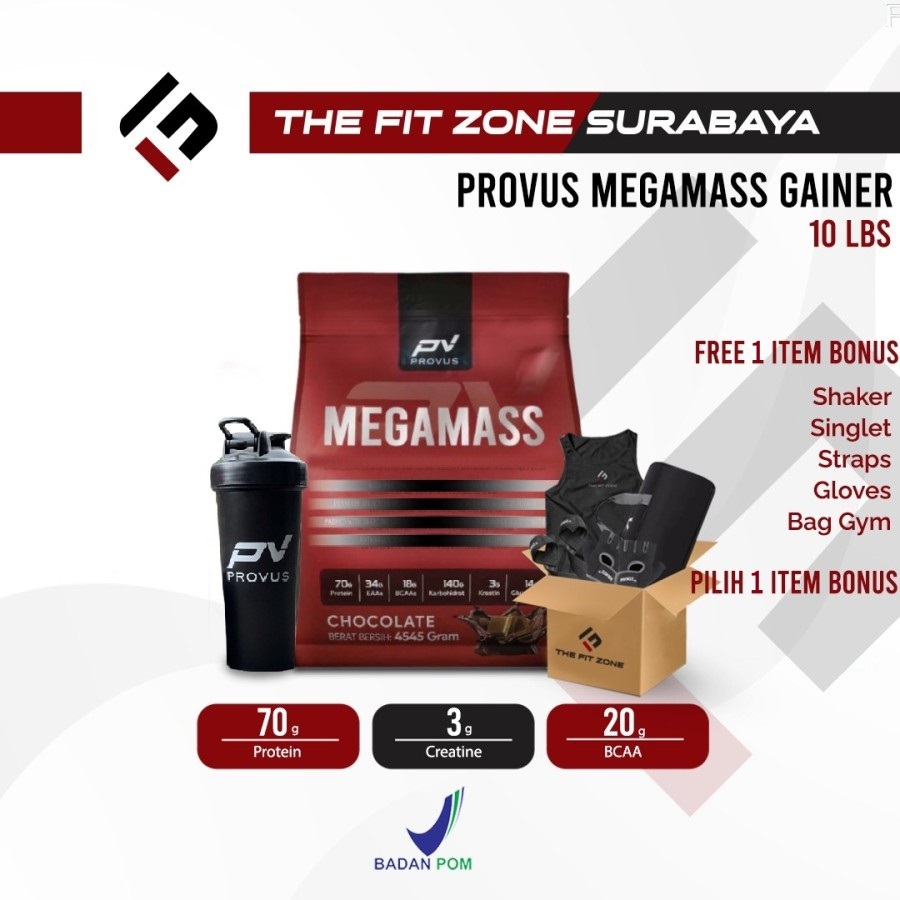 Jual PROVUS Megamass Gainer 10 Lbs Supplement Fitness Susu Weight Mass ...