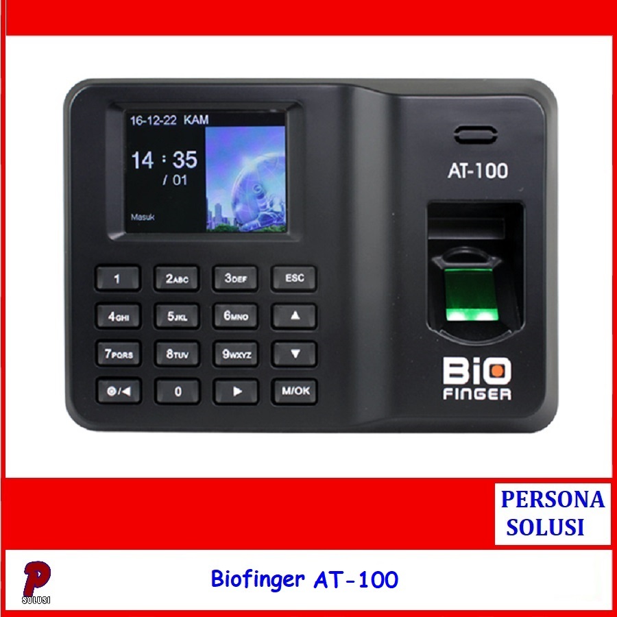 Jual Bio finger AT-100 Biofinger Mesin Absensi - Sidik Jari ...