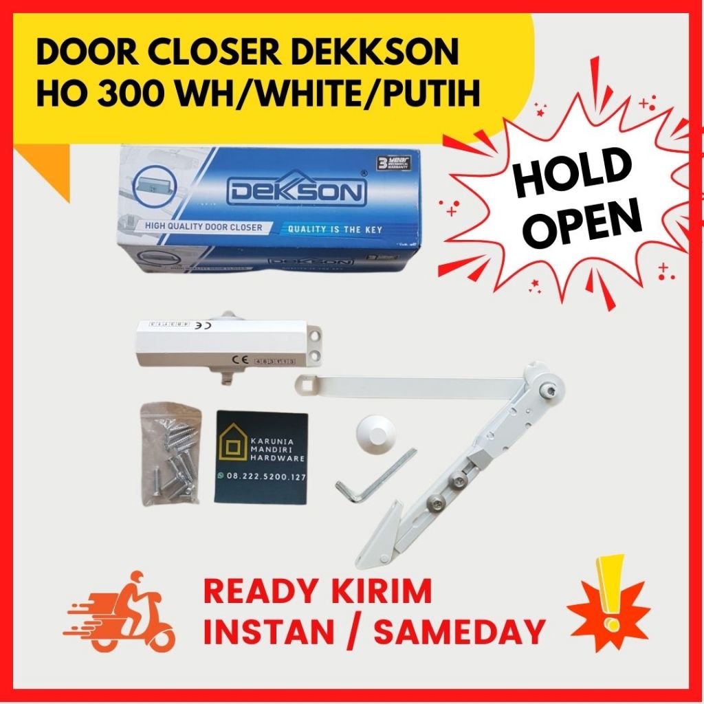 Jual Door Closer DCL 300 WHO With Hold Open WH PUTIH White Dekkson ...