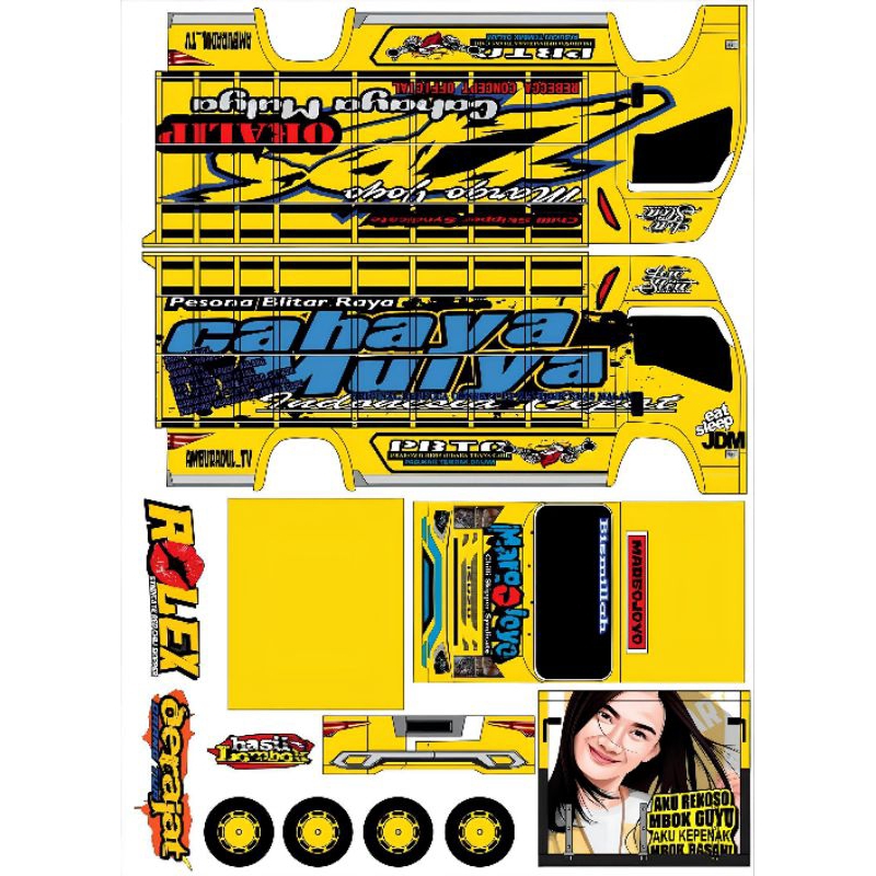 Jual Stiker truck Kardus, stiker minicraft, stiker paper craft, pola ...