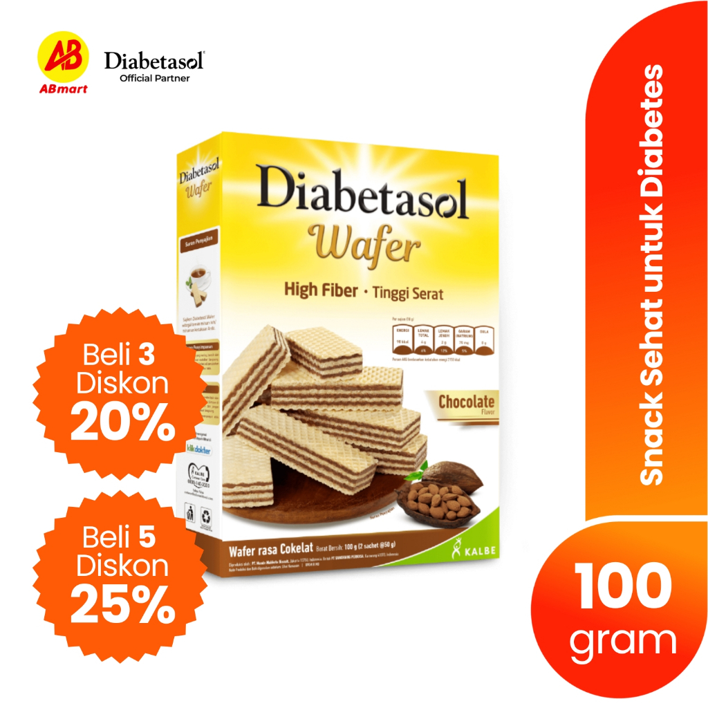 Jual DIABETASOL Wafer 100g (2 sachet @50g) | Shopee Indonesia