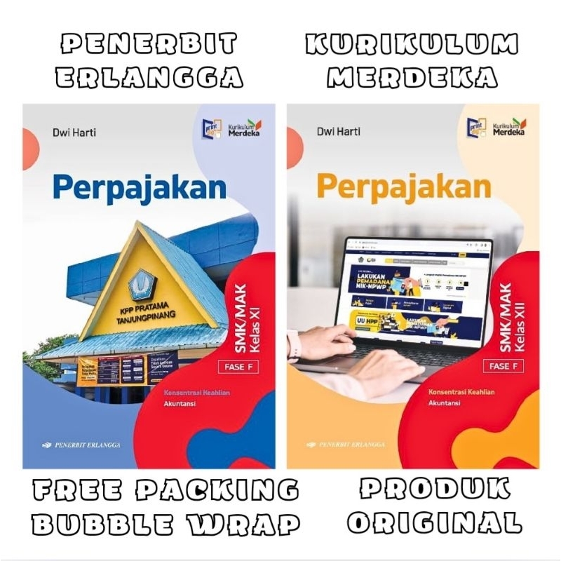 Jual Buku Perpajakan Kelas 2 3 / 11 12 SMK Penerbit Erlangga Kurikulum ...