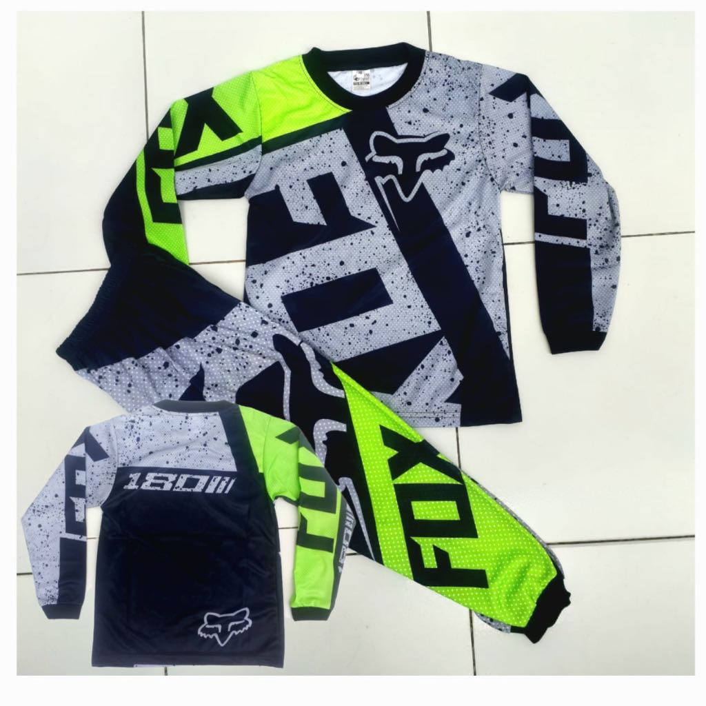 Jual stelan baju balap motor cross racing hill/baju cross dowhill/baju ...
