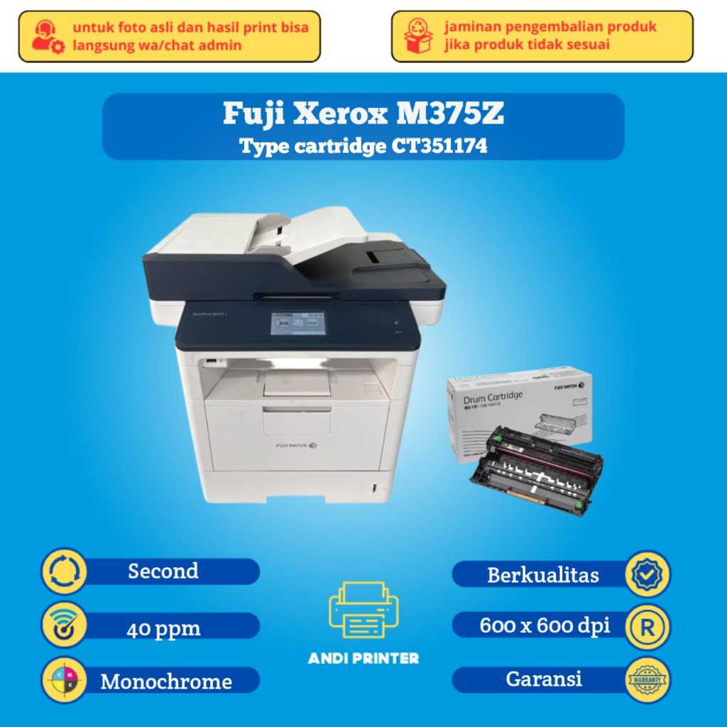 Jual printer fuji xerox docuprint M375z all in one f4 dikaca | Shopee Indonesia