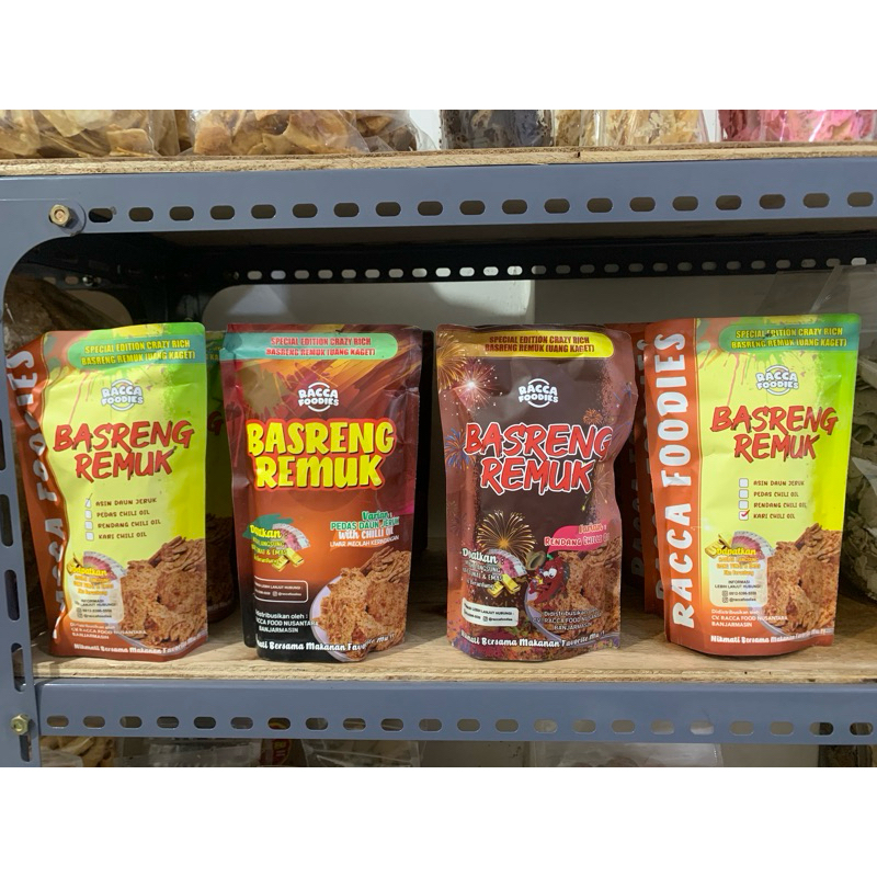 Jual READY Kemasan Baru Basreng Viral Remuk By Racca Foodies Asin Pedas ...