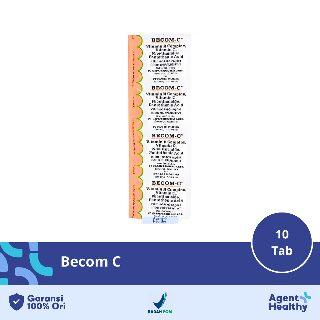 Jual Becom C isi 10 Tablet - Memenuhi Kebutuhan Multivitamin | Shopee ...