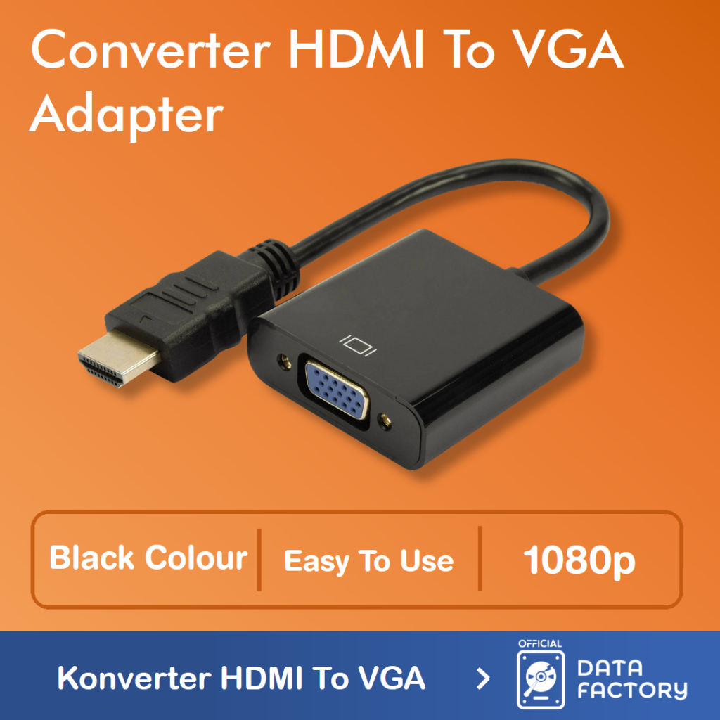 Jual CONVERTER HDMI MALE TO VGA FEMALE / KABEL HDMI TO VGA KONEKTOR ADAPTER HDMI TO VGA | Shopee ...