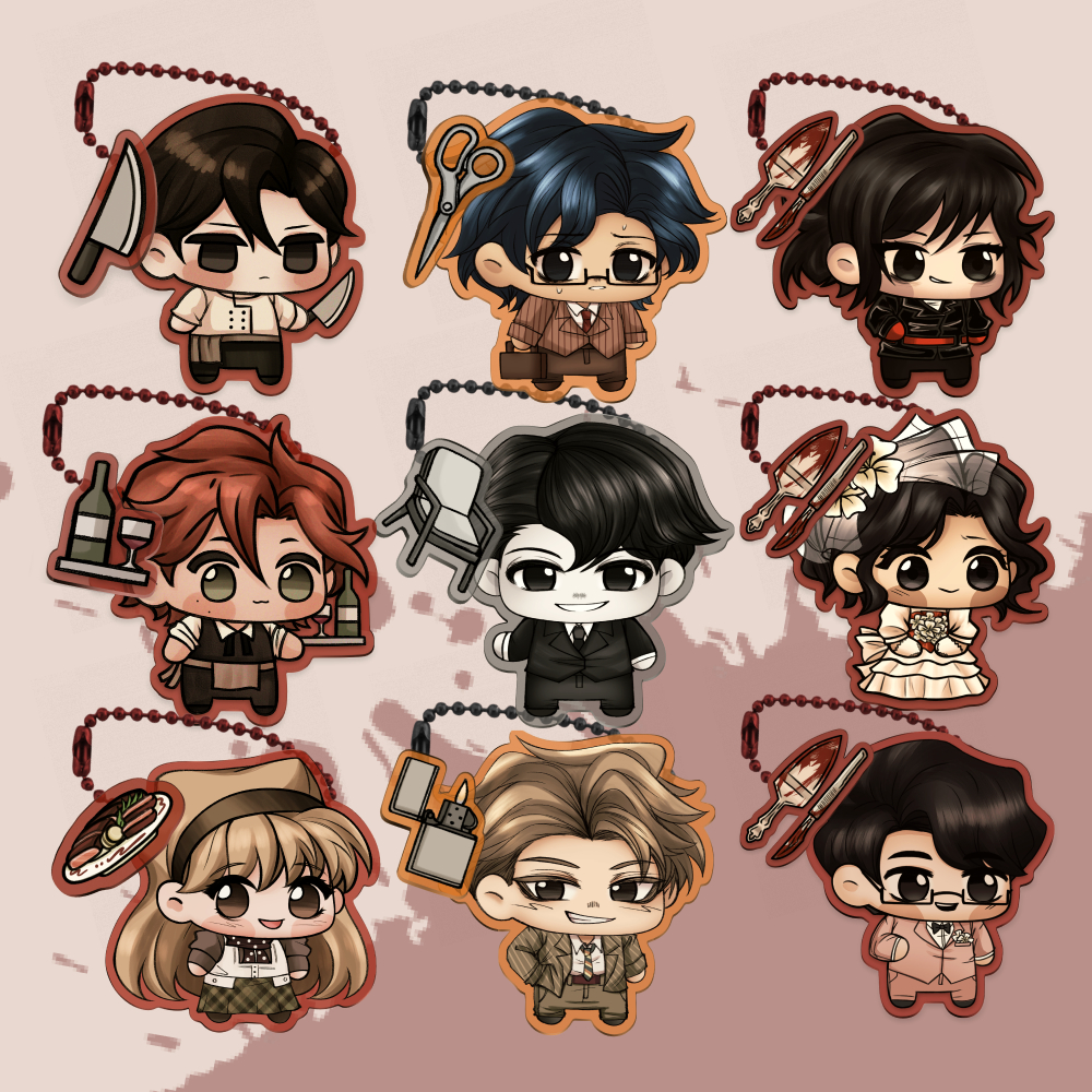 Jual Studio Investigrave Keychain + Charm (Dead Plate, Married in Red ...